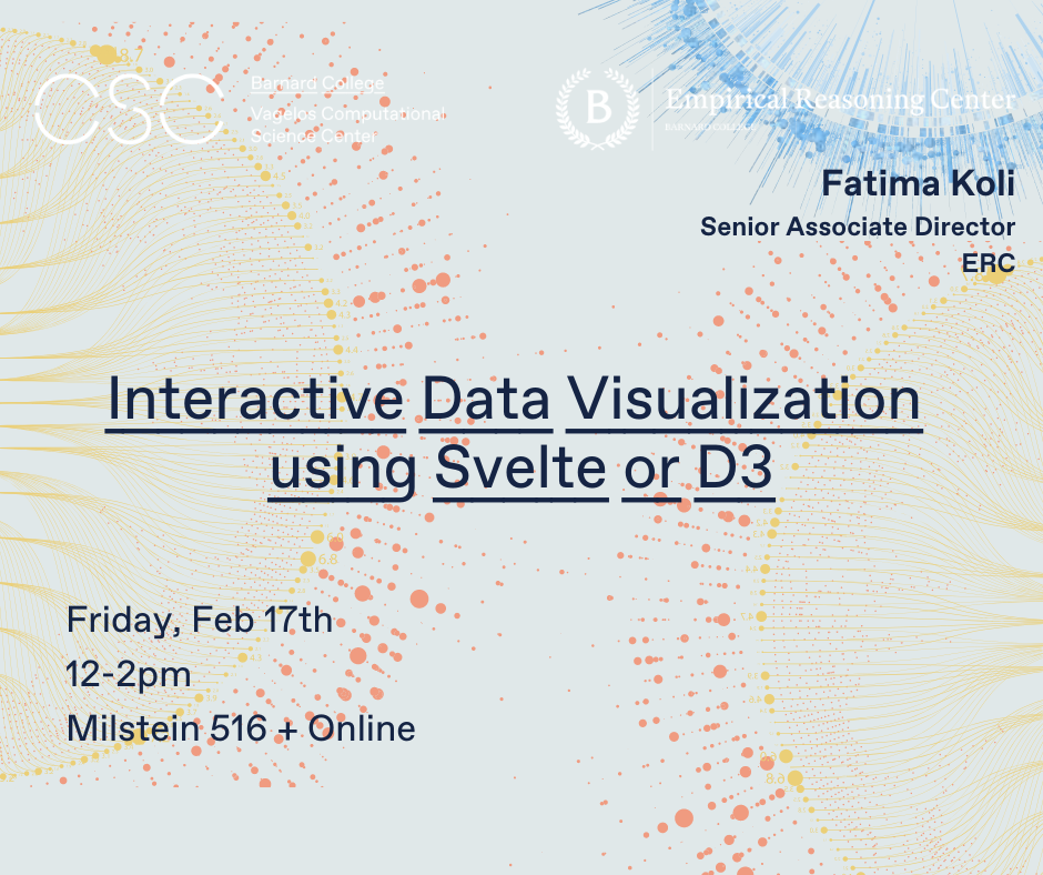 Csc Erc Workshop Interactive Data Visualization Barnard Computational Science Center